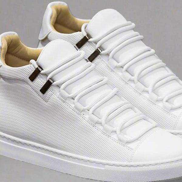Hatch Pattern High-top Shoe White – Milano Couture